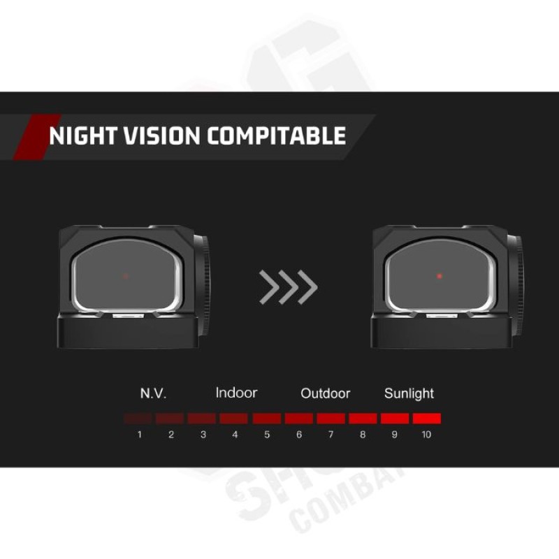 REDWIN Cobra Mini Pro Enclosed Pistol Sight 3 MOA RMSc Footprint