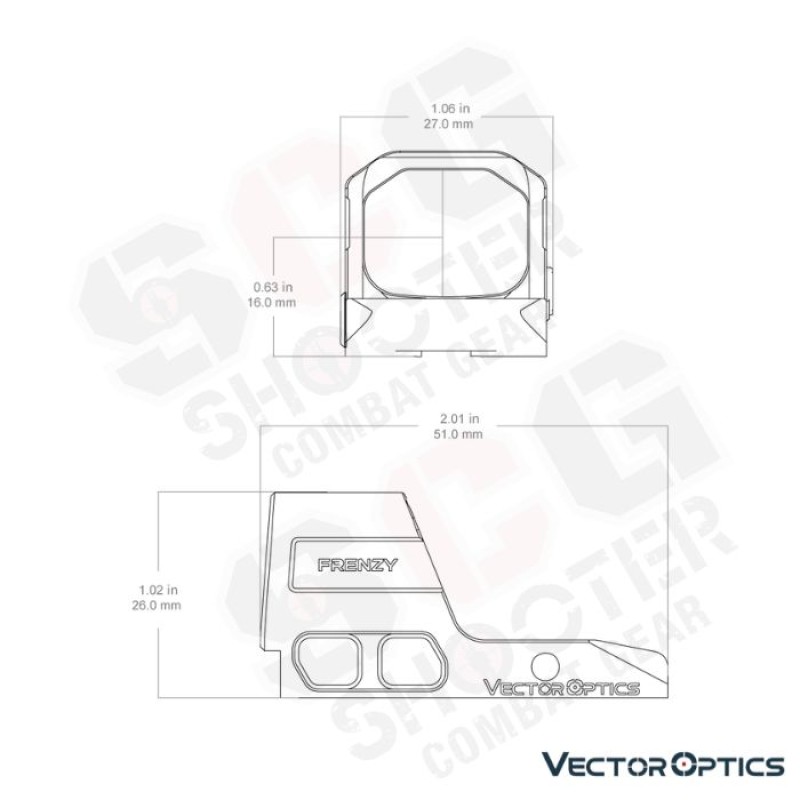VECTOR OPTICS Frenzy 1x16x21 Standard GLOCK MOS Red Dot Sight
