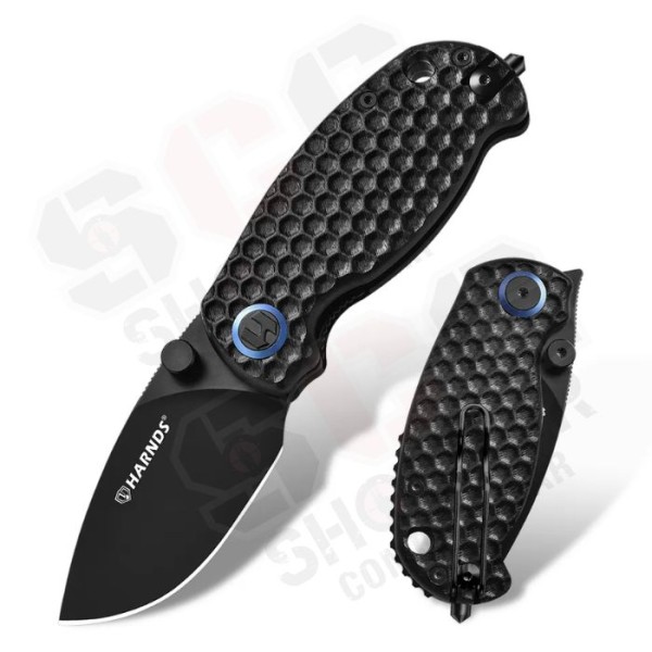 HARNDS BEE Folding Knives- Black-Black Titanium